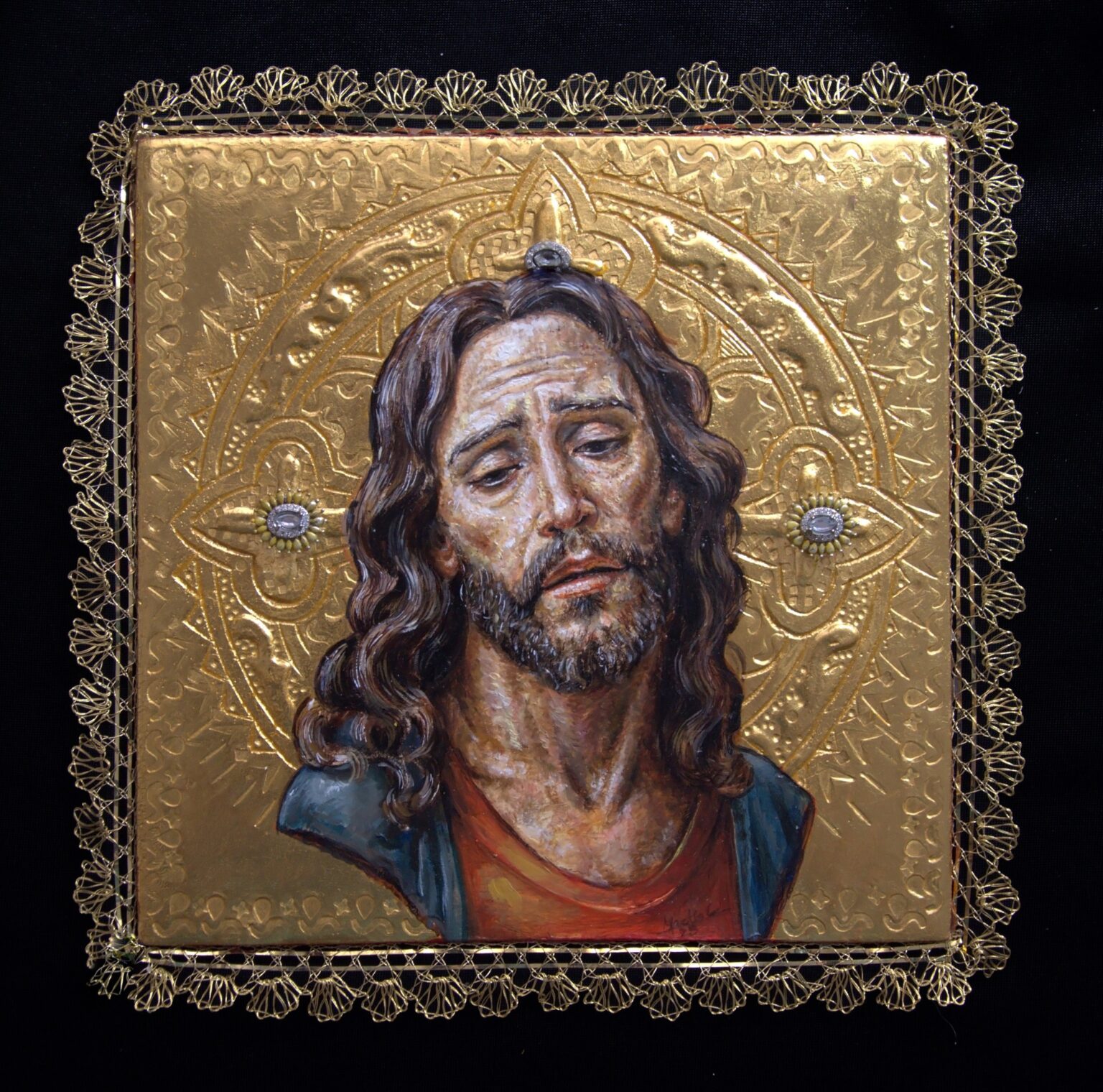 El artista rondeño Alejandro Martín realiza y entrega una palia ...